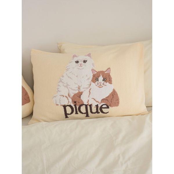 ZOZO問い合わせ番号:103043634ショップ:gelato pique，ジェラート　ピケブランド:gelato pique Sleep，ジェラートピケスリープ商品名:【Sleep】エアリーモコキャットジャガードピローケースカテゴリ:イ...