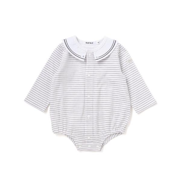 ※このアイテムは返品・交換対象外商品です。ZOZO問い合わせ番号:103043843ショップ:BEBE ONLINE STORE，ベベ オンラインストアブランド:SLAP SLIP BABY，スラップスリップベビー商品名:ドットボーダー襟付...