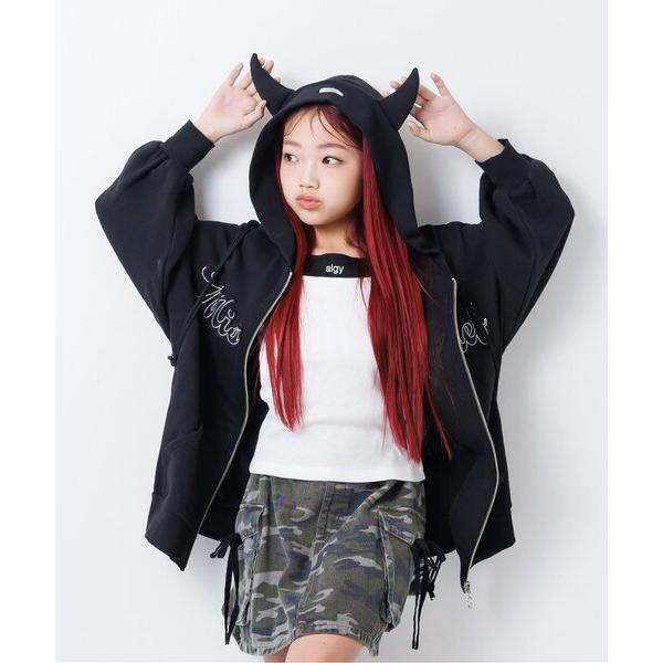 ZOZO問い合わせ番号:103043883ショップ:F.O.Online Store，エフオーオンラインストアブランド:algy，アルジー商品名:デビルBIGパーカーカテゴリ:トップス>パーカーブランド品番:G105016素材:裏毛・...
