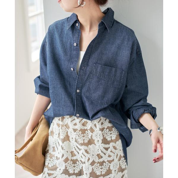 ZOZO問い合わせ番号:103043956ショップ:Spick &amp; Span，スピック アンド スパンブランド:Spick &amp; Span，スピックアンドスパン商品名:シャンブレールーズシャツカテゴリ:トップス>シャツ/...