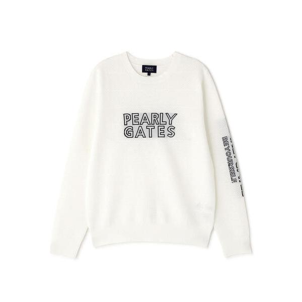 ZOZO問い合わせ番号:103044206ショップ:the HOUSE，ザハウスブランド:PEARLY GATES，パーリーゲイツ商品名:【PEARLY GATES】PG is PG ロゴジャガードクルーネックニットプルオーバーカテゴリ:ト...