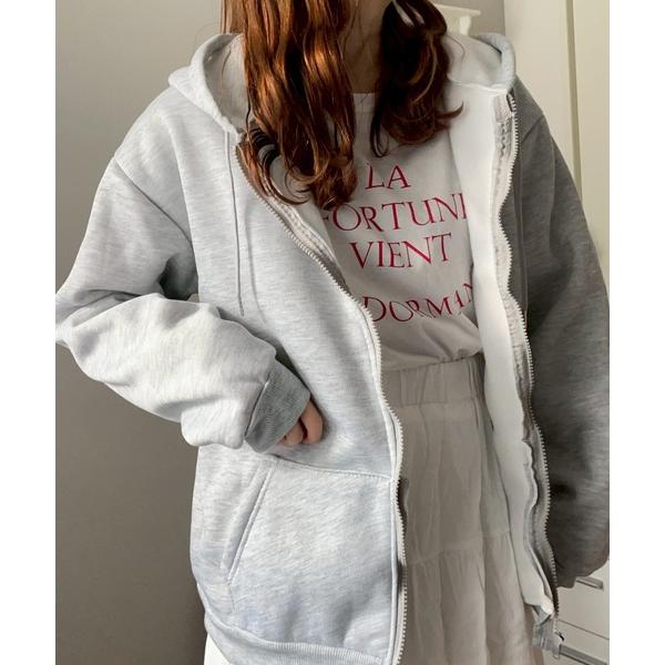 ZOZO問い合わせ番号:103044807ショップ:merrylatte，メリーラテブランド:merrylatte，メリーラテ商品名:裏起毛 ビッグシルエット オーバーサイズ ZIPパーカー / フーディー【NOUA】カテゴリ:トップス&g...
