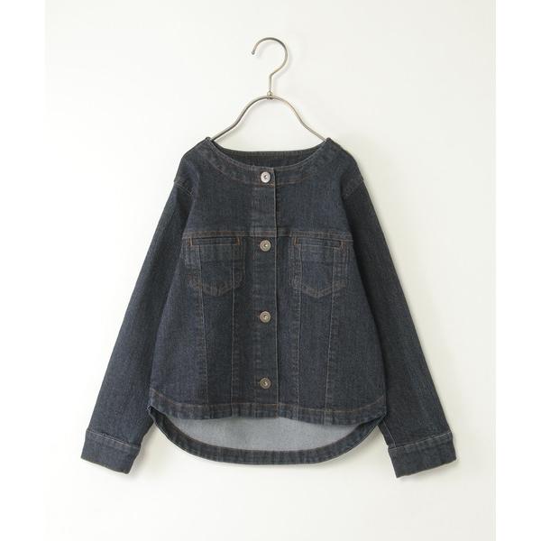 ZOZO問い合わせ番号:103045639ショップ:ikka LOUNGE，イッカラウンジブランド:ikka，イッカ商品名:【親子コーデ】ストレッチノーカラーGジャン（120~160cm）カテゴリ:ジャケット/アウター>ブルゾンブラン...