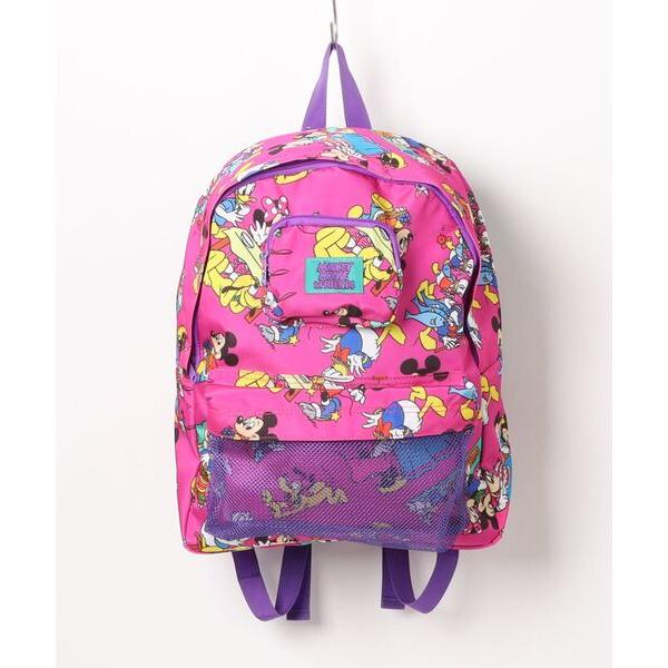 ZOZO問い合わせ番号:103045825ショップ:Rendez-Vous，ランデヴーブランド:Disney，ディズニー商品名:【 Disney 】 ディズニーキャラクター 総柄バックパック 26S1カテゴリ:バッグ>バックパック/リ...
