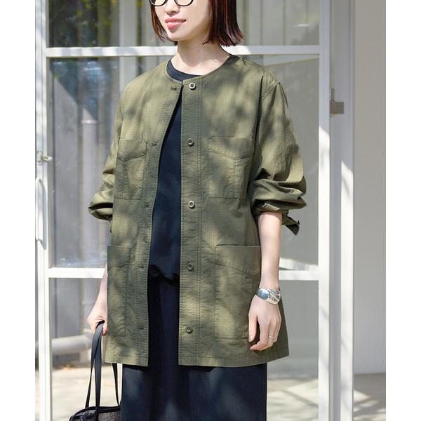 ZOZO問い合わせ番号:103046116ショップ:IENA，イエナブランド:SLOBE IENA，スローブイエナ商品名:《追加》ノーカラーサファリブルゾンカテゴリ:ジャケット/アウター>その他アウターブランド品番:260119123...