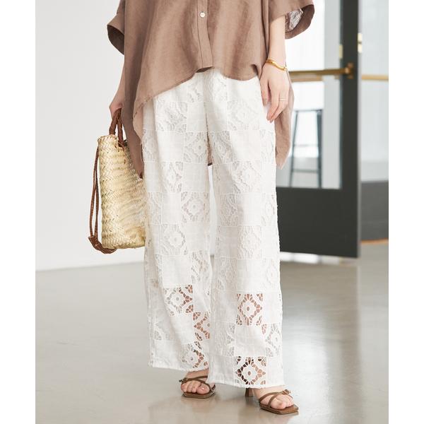 ZOZO問い合わせ番号:103046124ショップ:IENA，イエナブランド:SLOBE IENA，スローブイエナ商品名:コットンレースイージーパンツカテゴリ:パンツ>その他パンツブランド品番:26030912502010素材:レース...