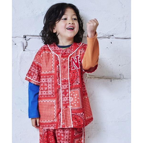 『タイムセール実施中』ZOZO問い合わせ番号:103046184ショップ:MARKEY'S，マーキーズブランド:MARKEY'S，マーキーズ商品名:ペイズリーメッシュベースボールシャツ/セットアップ可カテゴリ:トップス>シャツ/ブラウ...