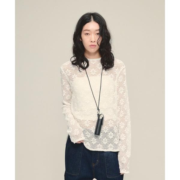 ZOZO問い合わせ番号:103046192ショップ:JEANASIS，ジーナシスブランド:eL，エル，JEANASIS，ジーナシス商品名:【eL】Mesh Lace Pullover/641305カテゴリ:トップス>Tシャツ/カットソ...