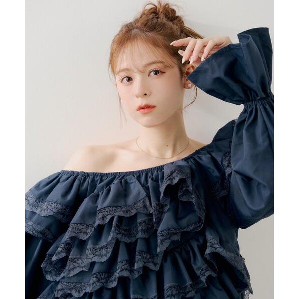 『セール実施中』ZOZO問い合わせ番号:103046236ショップ:Chico，チコブランド:Chico，チコ商品名:【SALON by Chico】ボリュームフリルレースブラウスカテゴリ:トップス>シャツ/ブラウスブランド品番:CH...