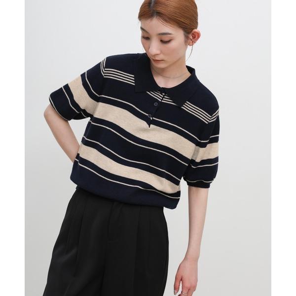 ZOZO問い合わせ番号:103046341ショップ:select MOCA，セレクトモカブランド:select MOCA，セレクトモカ商品名:マルチボーダーポロニットカテゴリ:トップス>ニット/セーターブランド品番:kt226081素...