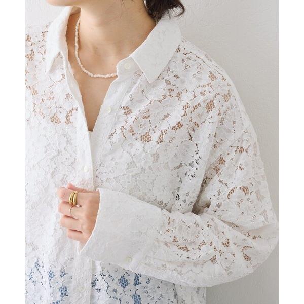 ZOZO問い合わせ番号:103046688ショップ:RIVE DROITE，リヴドロワブランド:RIVE DROITE，リヴドロワ商品名:【女性らしい抜け感】レースクロップドシャツカテゴリ:トップス>シャツ/ブラウスブランド品番:RD...