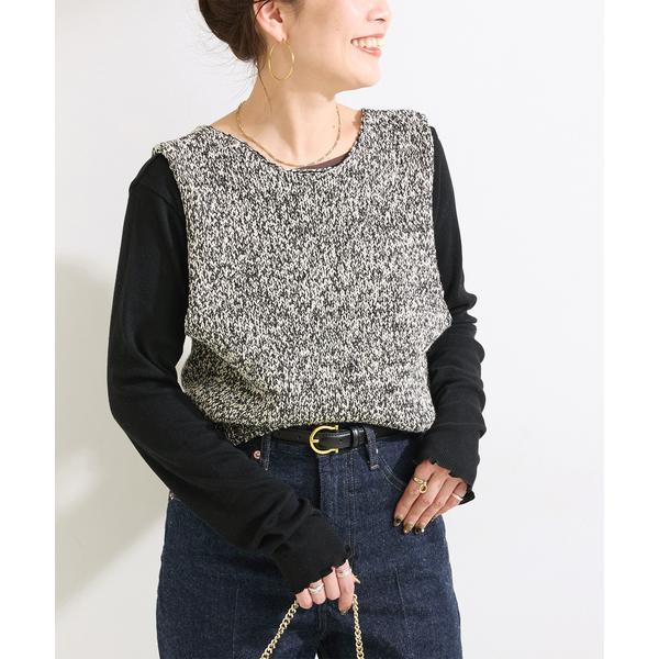 ZOZO問い合わせ番号:103047443ショップ:JOINT WORKS，ジョイントワークスブランド:B.C STOCK，ベーセーストック，Simplicite，サンプリシテ商品名:手洗い可 / MIXラメニットベストカテゴリ:トップス&...