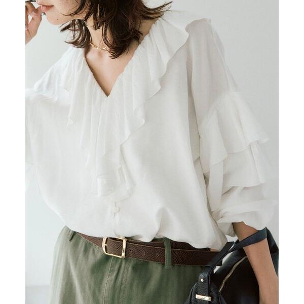 ZOZO問い合わせ番号:103047566ショップ:RIVE DROITE，リヴドロワブランド:RIVE DROITE，リヴドロワ商品名:【着映え】フリルディテールブラウスカテゴリ:トップス>シャツ/ブラウスブランド品番:RDZ106...