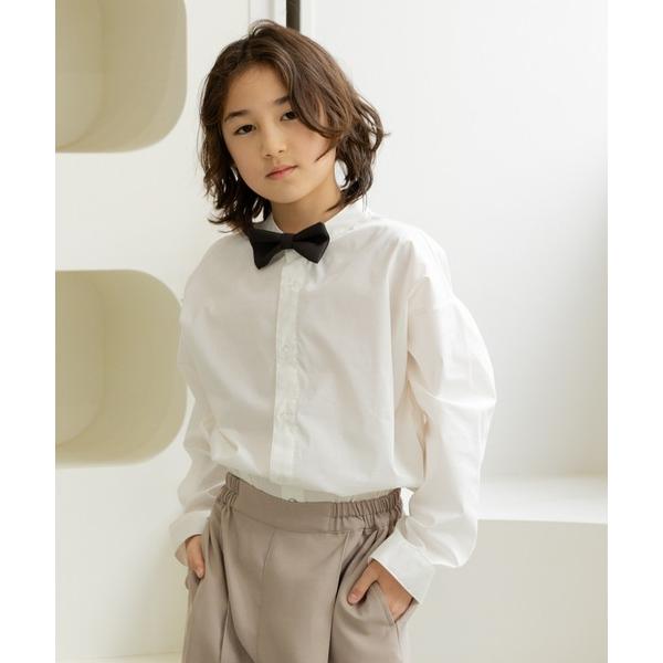 ZOZO問い合わせ番号:103047664ショップ:JAM ＆ LINK，ジャムアンドリンクブランド:chil2，チルツー商品名:蝶ネクタイ付き ノーカラー長袖シャツカテゴリ:トップス>シャツ/ブラウスブランド品番:14260181素...