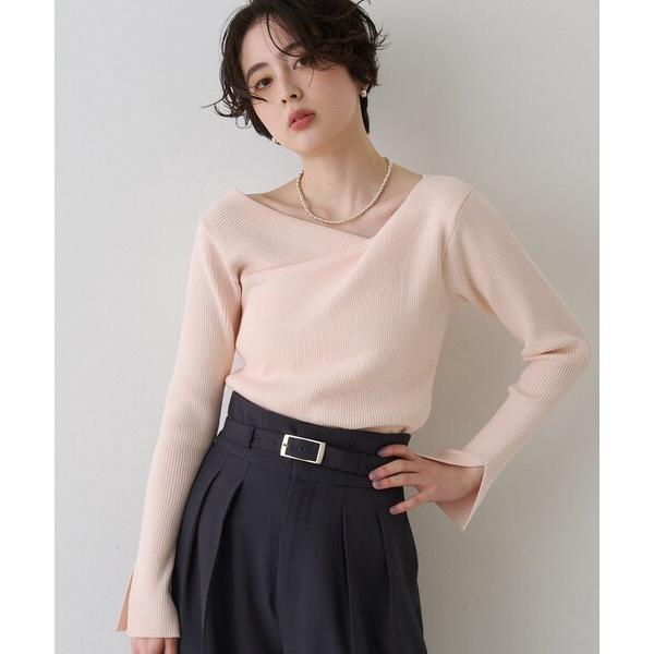 ZOZO問い合わせ番号:103047968ショップ:Rouge vif la cle，ルージュ・ヴィフ ラクレブランド:EMMA　ROUGE VIF，エマルージュヴィフ商品名:【一部店舗限定】ドレープスリットスリーブリブニット/トレンドニッ...