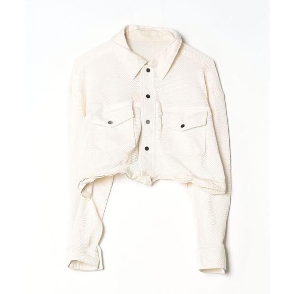 『タイムセール実施中』参考価格：22，000円発売時期：2021年05月コンディション：A（使用感なし）数回使用した程度で使用感が感じられないアイテム参考商品名：メッシュショートジャケット【MAISON SPECIAL/メゾンスペシャル】参...