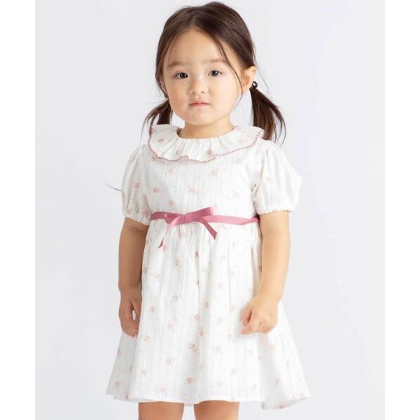 『タイムセール実施中』※このアイテムは返品・交換対象外商品です。ZOZO問い合わせ番号:103083475ショップ:BEBE ONLINE STORE，ベベ オンラインストアブランド:BeBe，ベベ商品名:【お揃い】花柄フリルカラーパフスリ...