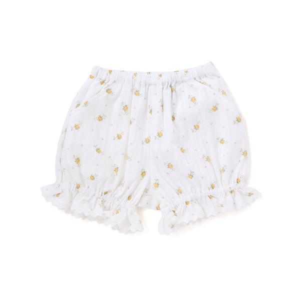 ※このアイテムは返品・交換対象外商品です。ZOZO問い合わせ番号:103083477ショップ:BEBE ONLINE STORE，ベベ オンラインストアブランド:BeBe，ベベ商品名:【お揃い】花柄裾レースフリルブルマ(80~90cm)カテ...