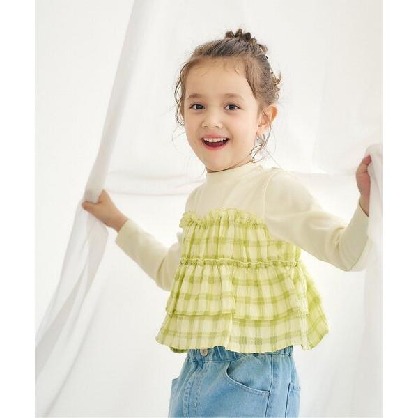 ZOZO問い合わせ番号:103083530ショップ:F.O.Online Store，エフオーオンラインストアブランド:apres les cours，アプレレクール商品名:【WEB限定】シアーチェックドッキングトップス_ジュニア対応カテゴ...