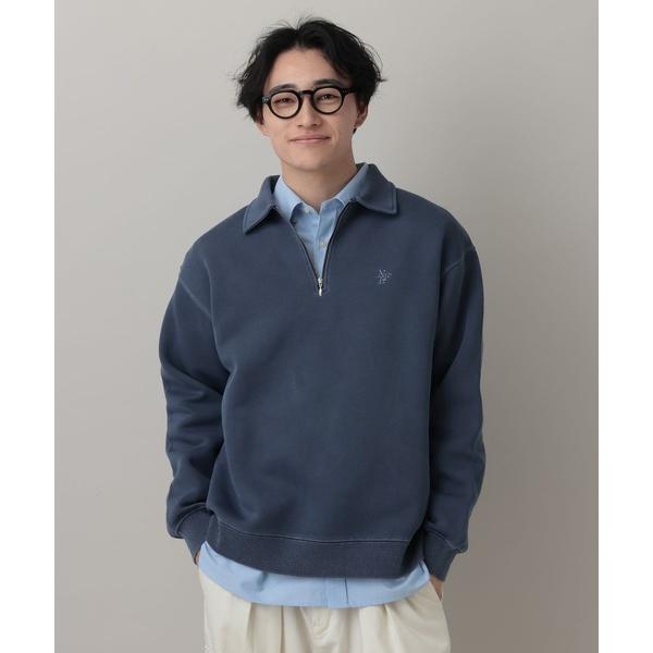 ZOZO問い合わせ番号:103083566ショップ:RAGEBLUE，レイジブルーブランド:RAGEBLUE，レイジブルー商品名:Pigment Half Zip Polo Sweat /ピグメント加工ダンボールハーフジップポロカテゴリ:ト...