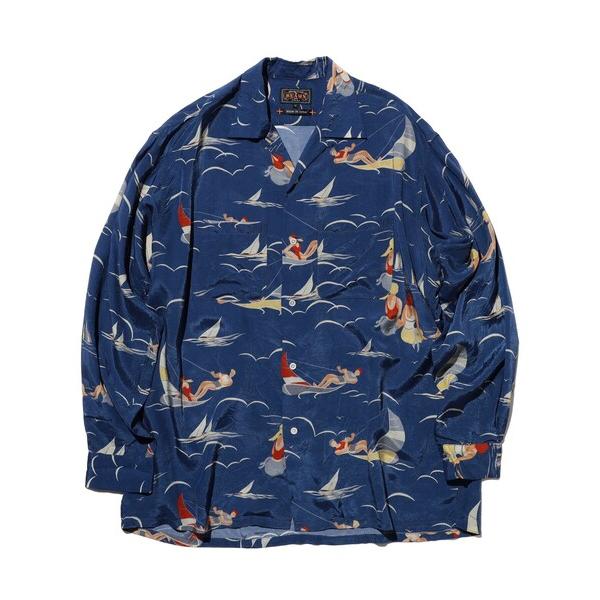 ZOZO問い合わせ番号:103083759ショップ:BEAMS MEN，ビームス メンブランド:BEAMS PLUS，ビームスプラス商品名:Open Collar Cupro Printカテゴリ:トップス>シャツ/ブラウスブランド品番...