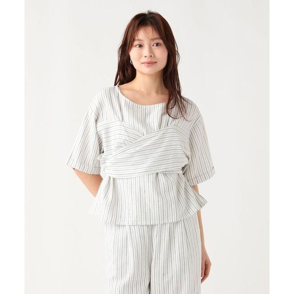 ZOZO問い合わせ番号:103083771ショップ:BEAMS HEART，ビームスハートブランド:BEAMS HEART，ビームスハート商品名:麻混 バックリボン ブラウスカテゴリ:トップス>シャツ/ブラウスブランド品番:43-01...
