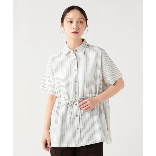 ZOZO問い合わせ番号:103083772ショップ:BEAMS HEART，ビームスハートブランド:BEAMS HEART，ビームスハート商品名:麻混 ウエスト ドロスト シャツカテゴリ:トップス>シャツ/ブラウスブランド品番:43-...