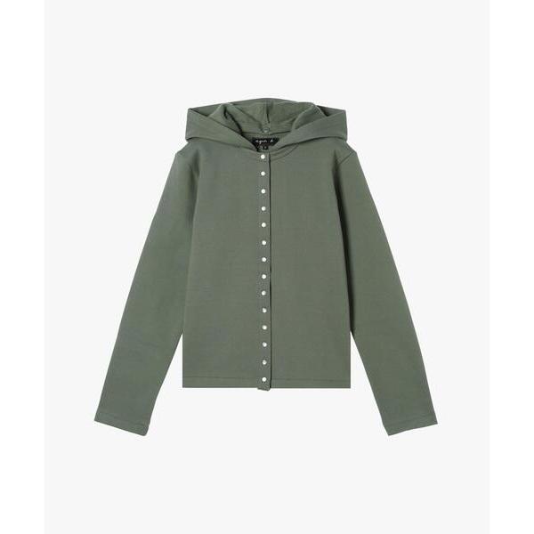 ZOZO問い合わせ番号:103084024ショップ:agnes b.，アニエスベーブランド:agnes b.，アニエスベー商品名:オーガニックコットン メルトン 長袖 カーディガンプレッション ”Capuche”カテゴリ:トップス>カ...