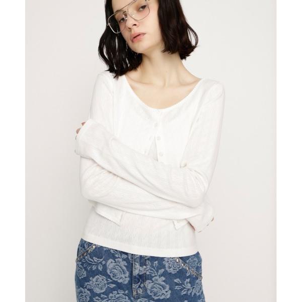 ZOZO問い合わせ番号:103084344ショップ:SLY，スライブランド:SLY，スライ商品名:【2026SS新作】S LINE EYELET 2P エスラインアイレットセット 冬服 春服カテゴリ:トップス>アンサンブルブランド品番...