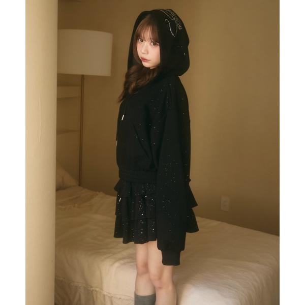 『タイムセール実施中』ZOZO問い合わせ番号:103084505ショップ:Auntie Rosa，アンティローザブランド:TITTY&amp;CO.，ティティーアンドコー商品名:ロゴラインストーン付きスウェットセットアップカテゴリ:ジャケッ...