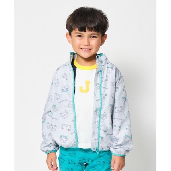 ZOZO問い合わせ番号:103085009ショップ:こどもの森e-shop，コドモノモリイーショップブランド:moujonjon，ムージョンジョン商品名:撥水加工車柄タフタジャケットカテゴリ:ジャケット/アウター>ナイロンジャケットブ...