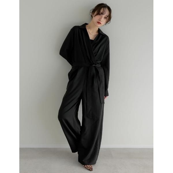 ZOZO問い合わせ番号:103086002ショップ:Re:EDIT，リエディブランド:Re:EDIT，リエディ商品名:[2026S/S COLLECTION][低身長/高身長サイズ有]ポーラカシュクールオールインワンカテゴリ:オールインワン...