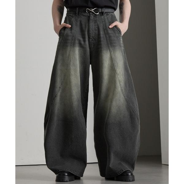 ZOZO問い合わせ番号:103086065ショップ:EMMA CLOTHES，エマ クローズブランド:cussil，クシル商品名:【cussil/クシル】【12oz】スパイラルシームカーブデニムパンツカテゴリ:パンツ>デニムパンツブラ...