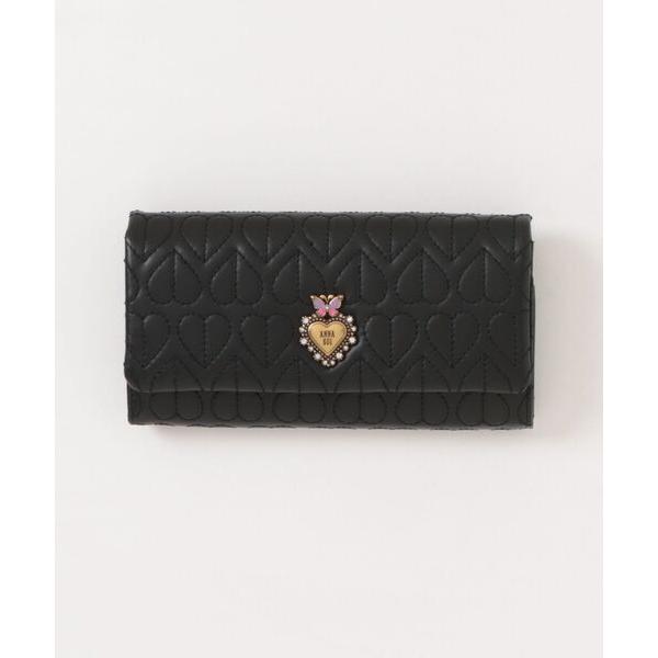 ZOZO問い合わせ番号:103086379ショップ:KUIPO，クイーポブランド:ANNA SUI，アナスイ商品名:ドリーミー かぶせ長財布カテゴリ:財布/小物>財布ブランド品番:318341素材:羊革原産国:ベトナムカラー:ブラック...