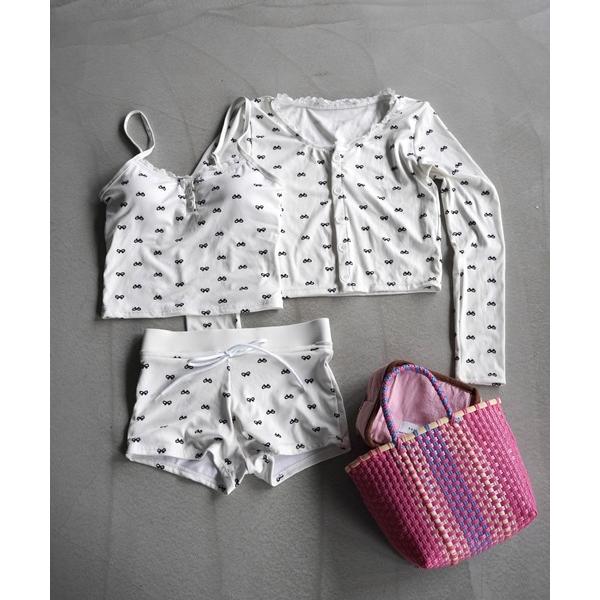 ※このアイテムは返品・交換対象外商品です。ZOZO問い合わせ番号:103086502ショップ:chuclla，チュクラブランド:SANSeLF，サンセルフ商品名:【SANSeLF】3点セット リボンプリントカーディガン付きタンキニ スイムウ...