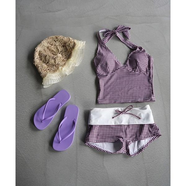 ※このアイテムは返品・交換対象外商品です。ZOZO問い合わせ番号:103086507ショップ:chuclla，チュクラブランド:SANSeLF，サンセルフ商品名:【SANSeLF】ギンガムチェックホルタースイムウェア saws26s006カ...