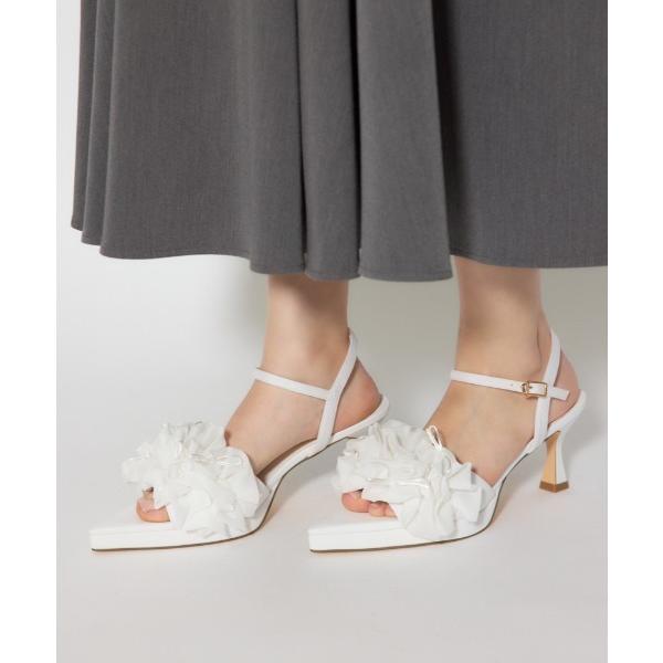 ZOZO問い合わせ番号:103089727ショップ:rienda，リエンダブランド:rienda，リエンダ商品名:フリルミュール 春服カテゴリ:シューズ>サンダルブランド品番:110JS755-0851カラー:ホワイト，ブルーサイズ:...