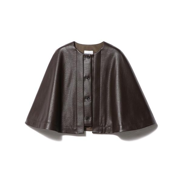 『タイムセール実施中』参考価格：66，000円発売時期：2025年09月コンディション：A（使用感なし）数回使用した程度で使用感が感じられないアイテム参考商品名：COLUMN / レザーライク ケープ ジャケット参考品番：52-140-04...