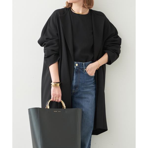 ZOZO問い合わせ番号:103122355ショップ:Deuxieme Classe，ドゥーズィエムクラスブランド:Deuxieme Classe，ドゥーズィエムクラス商品名:*トリアセジョーゼット ノーカラー ハーフコートカテゴリ:ジャケッ...