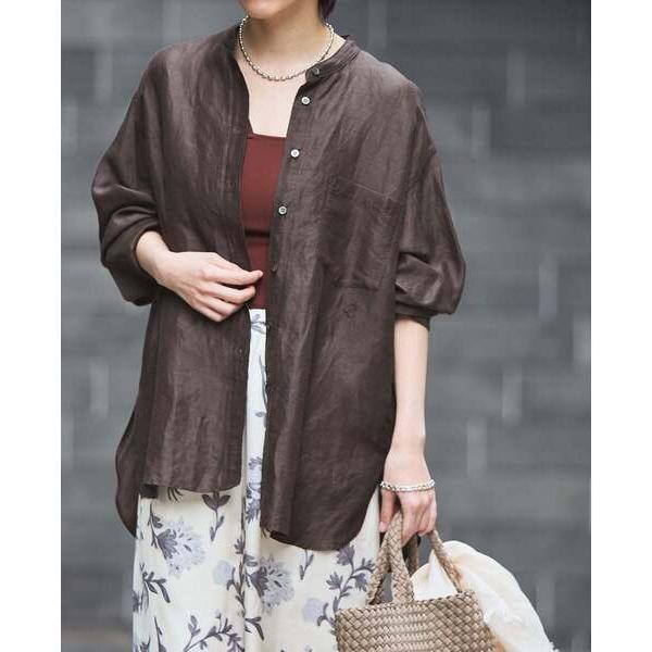 ZOZO問い合わせ番号:103122438ショップ:IENA，イエナブランド:IENA，イエナ商品名:《一部カラーWEB限定》ラミーリヨセルバンドカラーシャツカテゴリ:トップス>シャツ/ブラウスブランド品番:2605090007801...