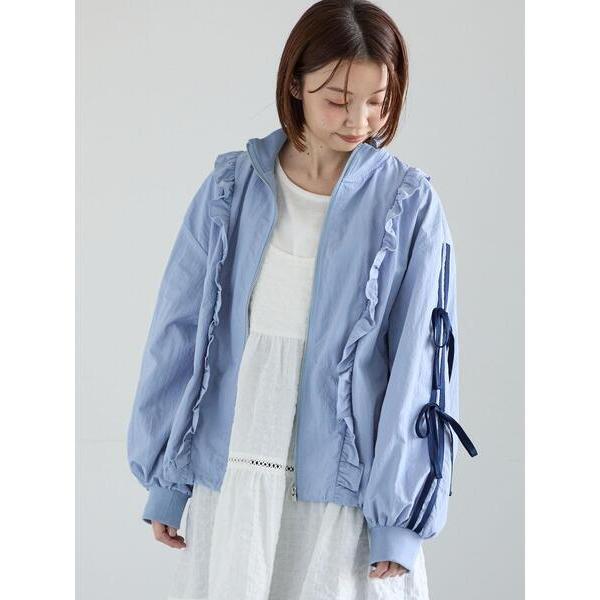 ZOZO問い合わせ番号:103122950ショップ:Samansa Mos2，サマンサ モスモスブランド:Samansa Mos2，サマンサ モスモス商品名:フリルトラックジャケットカテゴリ:ジャケット/アウター>ノーカラージャケット...