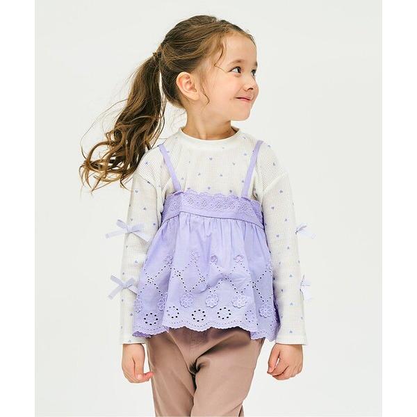 ZOZO問い合わせ番号:103122976ショップ:F.O.Online Store，エフオーオンラインストアブランド:apres les cours，アプレレクール商品名:レースビスチェ・リボンワッフルトップスセット_ジュニア対応カテゴリ...