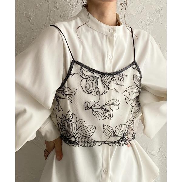 『タイムセール実施中』ZOZO問い合わせ番号:103123318ショップ:wears，ウェアーズブランド:She's Closet，シーズクローゼット商品名:花柄刺繍シアー ビスチェ チュール キャミソールカテゴリ:トップス>キャミソ...