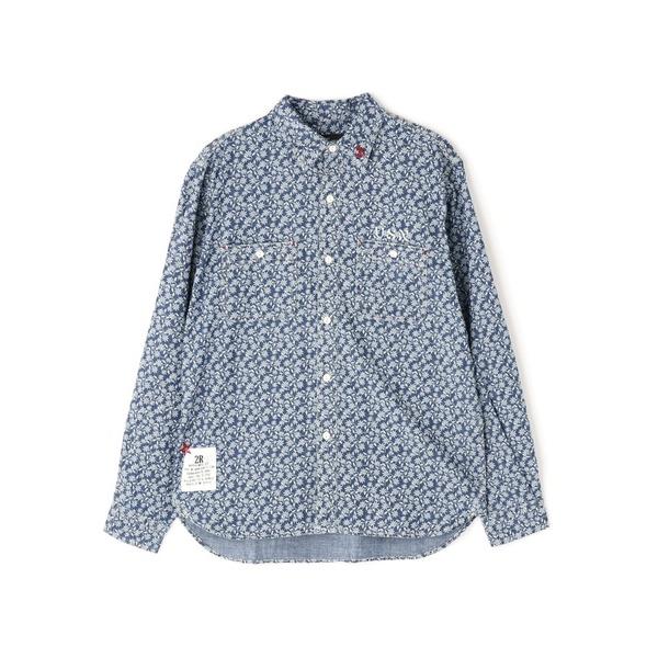ZOZO問い合わせ番号:103123634ショップ:AVIREX，アヴィレックスブランド:AVIREX，アヴィレックス商品名:FLORAL PATTERN DENIM WORK L/S SHIRT / フラワーパターン デニムワークシャツ ...