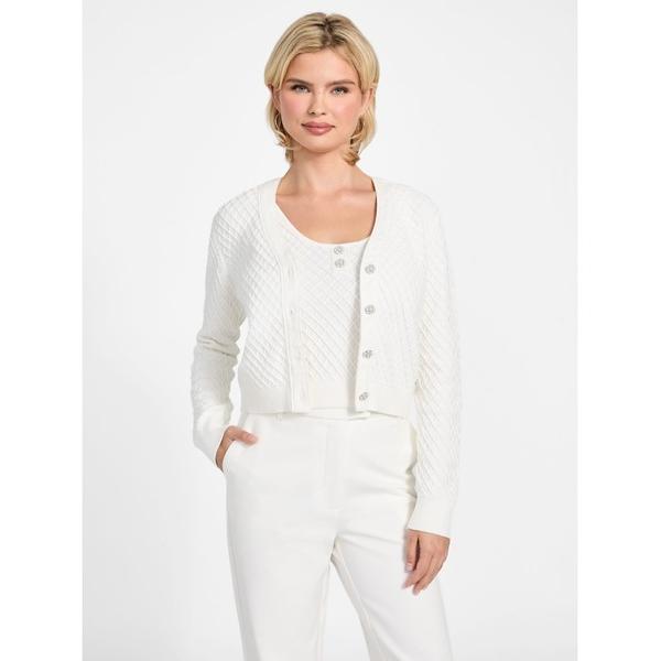 ZOZO問い合わせ番号:103124384ショップ:GUESS，ゲスブランド:Guess，ゲス商品名:Long Sleeves V-neck Lylah Cardi Sweater カーディガン  カテゴリ:トップス>ニット/セーター...