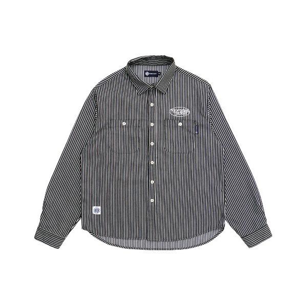 ZOZO問い合わせ番号:103124612ショップ:ROUND ABOUT，ラウンドアバウトブランド:NEW YORK BURST，ニューヨークバースト商品名:OVAL STRIPE L/S SHIRTカテゴリ:トップス>シャツ/ブラ...