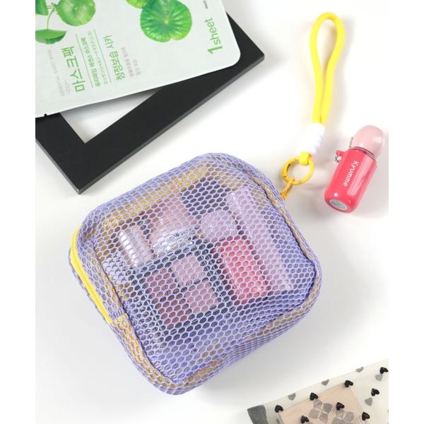 『タイムセール実施中』ZOZO問い合わせ番号:103125017ショップ:florist，フローリストブランド:florist，フローリスト商品名:【コードチャーム付】バイカラーメッシュポーチ/メイクポーチ/トラベルポーチカテゴリ:財布/小...