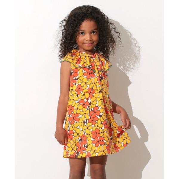 ZOZO問い合わせ番号:103125559ショップ:OCEAN&amp;GROUND，オーシャンアンドグラウンドブランド:Ocean&amp;Ground，オーシャン&amp;グラウンド商品名:レトロパターンフリルカラーワンピースカテゴリ:...