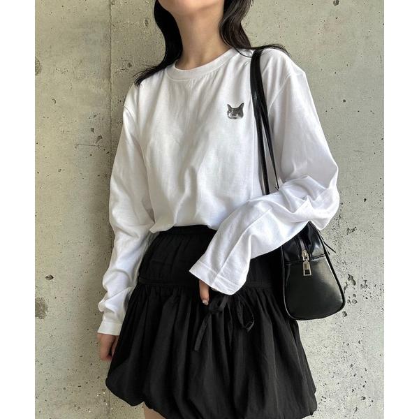 『タイムセール実施中』ZOZO問い合わせ番号:103125719ショップ:merrylatte，メリーラテブランド:etta，エタ商品名:ワンポイント猫ロンT／長袖Tシャツカテゴリ:トップス>Tシャツ/カットソーブランド品番:eyu-...