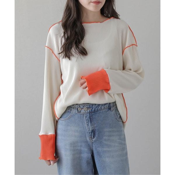 『セール実施中』参考価格：3，980円発売時期：2025年09月コンディション：B（目立つ使用感なし）使用感が少ない、または気にならないアイテム前身頃：汚れ参考商品名：バイカラープリーツトップス参考品番：lstpss25-1414ngs【商...